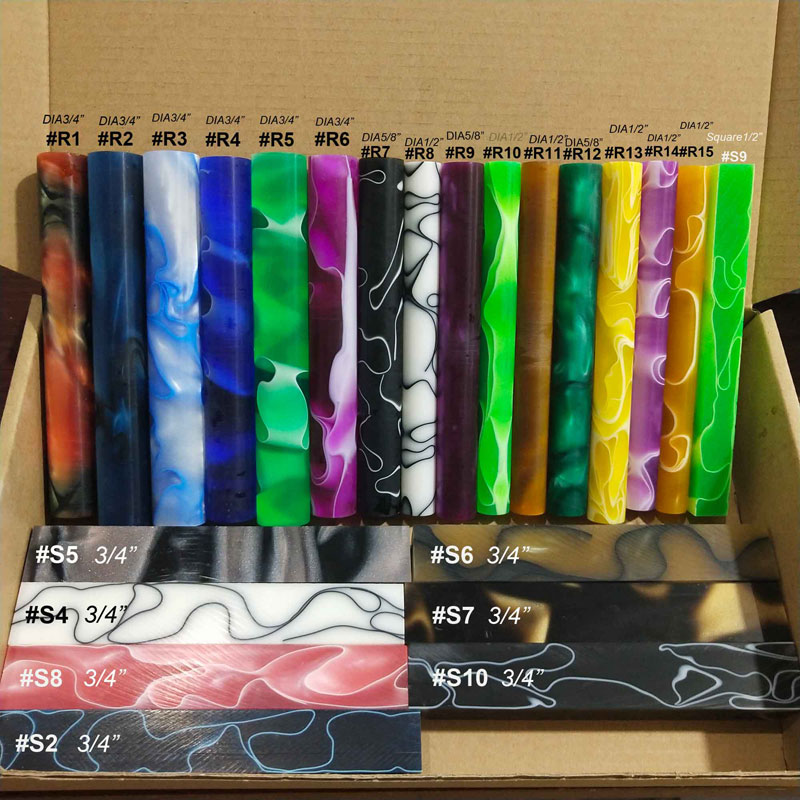 Free shipping Random color 40 Pack acrylic Pen blanks - Strongink Pen Kits